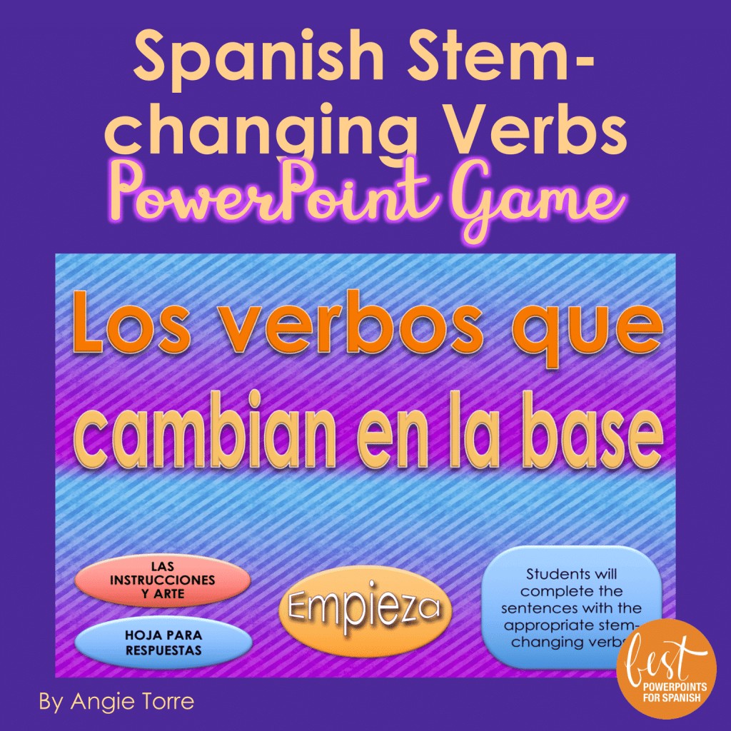 Spanish Stem-changing Verbs Interactive PowerPoint Game - Best ...