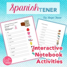 Spanish Tener Interactive Notebook Activities and Student Handout
