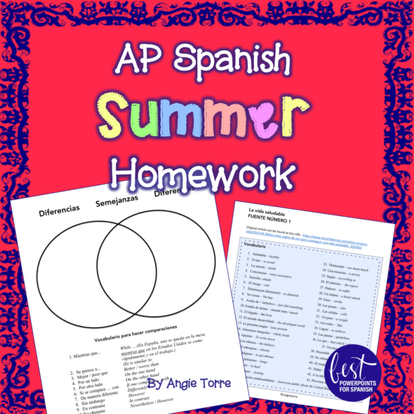 AP Spanish Summer Homework AP Spanish Language and Culture
