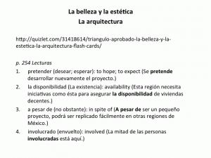 AP Spanish Vocabulary Practice for Triángulo aprobado: La belleza y la ...