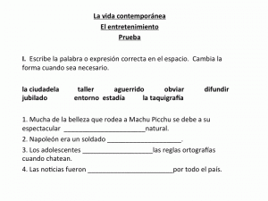 AP Spanish Vocabulary Practice for Triángulo Aprobado: La vida ...