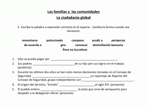 Vocabulary for Triángulo aprobado for AP Spanish: Las familias y las ...