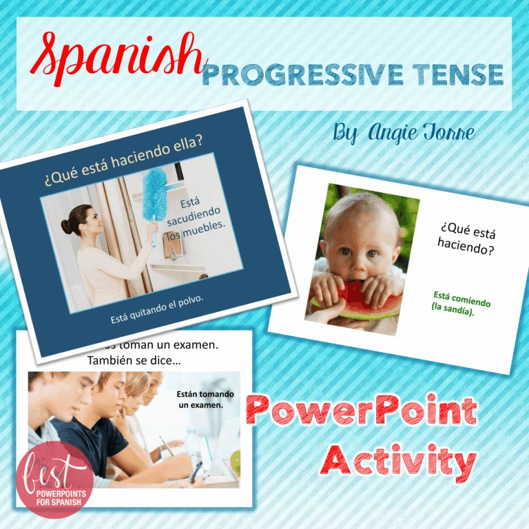 Spanish Present Progressive PowerPoint Activity and Competition