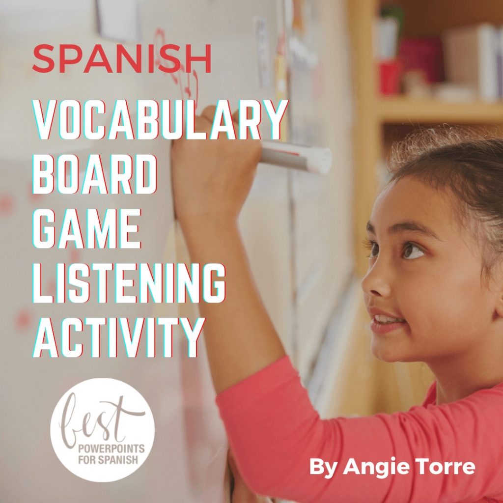 Spanish Vocabulary Board Game Listening Activity - Best PowerPoints for ...