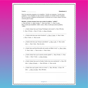 Spanish Hace Que Expressions Paired Speaking Activity