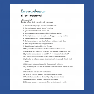 Spanish Se impersonal and no intencional Paired Activities