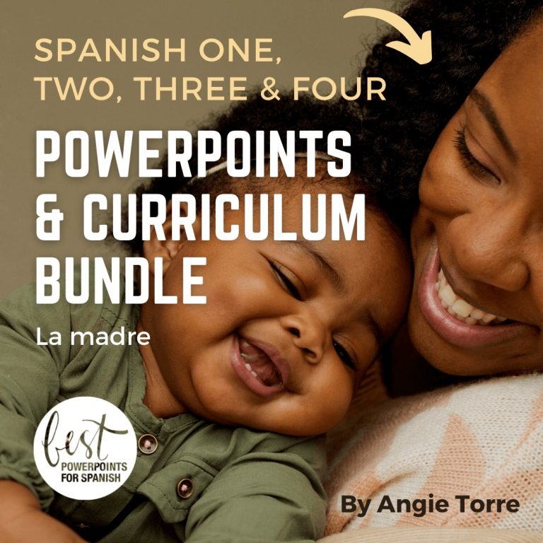 Spanish One, Two, Three, and Four PowerPoints and Curriculum Mega ...