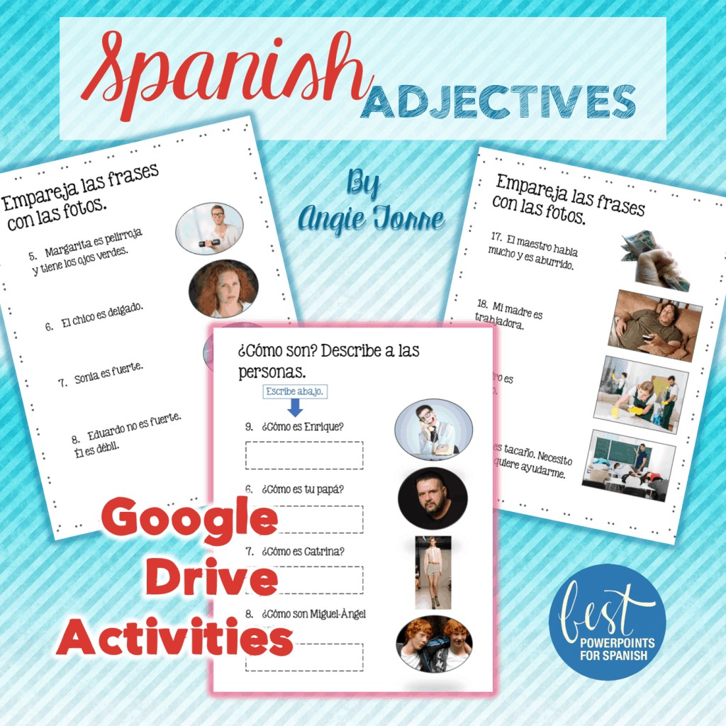 Spanish Adjectives Google Drive Activities - Best PowerPoints for ...