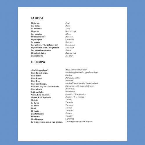 Spanish Weather Listening Activity El tiempo - Best PowerPoints for ...