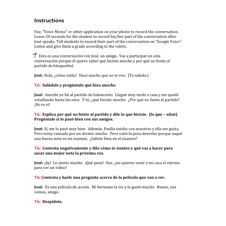 La conversación simulada for Spanish Three and Four - Best PowerPoints ...