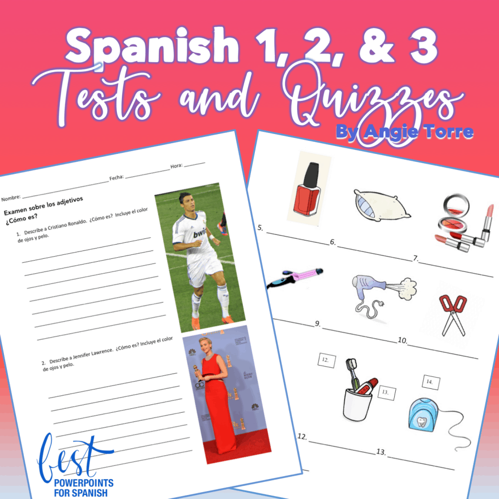 Spanish One, Two, and Three Tests and Quizzes - Best PowerPoints for ...