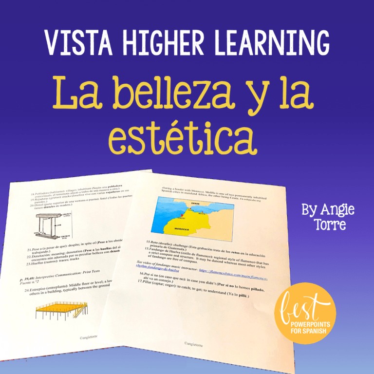 La belleza y la estética Vocabulary for AP Spanish: Vista Higher ...