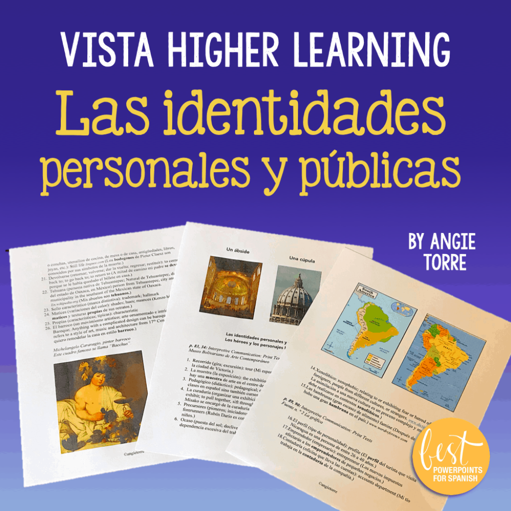 Las identidades personales y públicas Vocabulary for AP Spanish - Best ...