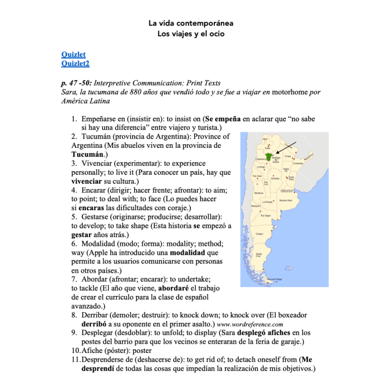 AP Spanish Lesson Plans and Curriculum for La vida contemporánea for ...