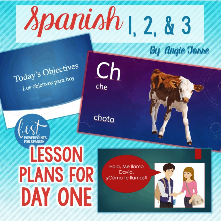 First Day of School Spanish One | Two | and Three Lesson Plans and ...