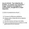 AP Spanish Multiple-Choice Questions for Las máquinas de tortillas ...