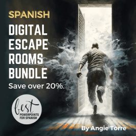 Spanish Digital Escape Rooms Bundle - Best PowerPoints for Spanish & French