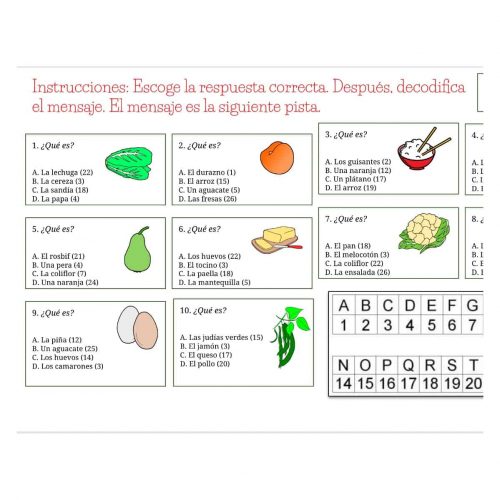 Digital Escape Room for Spanish Food and Drinks - Best PowerPoints for ...