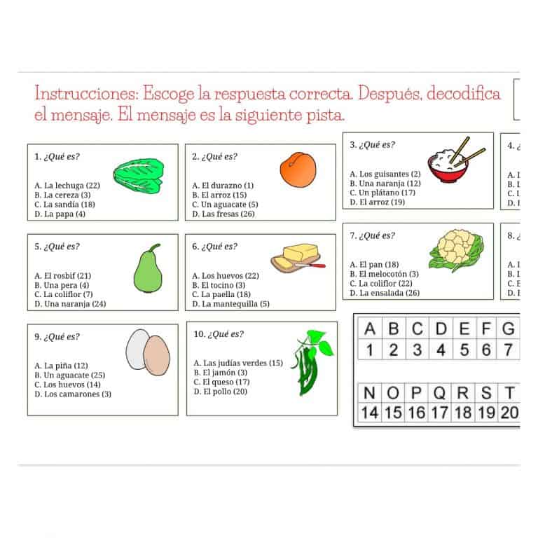 Digital Escape Room for Spanish Food and Drinks - Best PowerPoints for ...