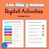 Spanish Days and Months Los días y meses Digital Activities - Best ...