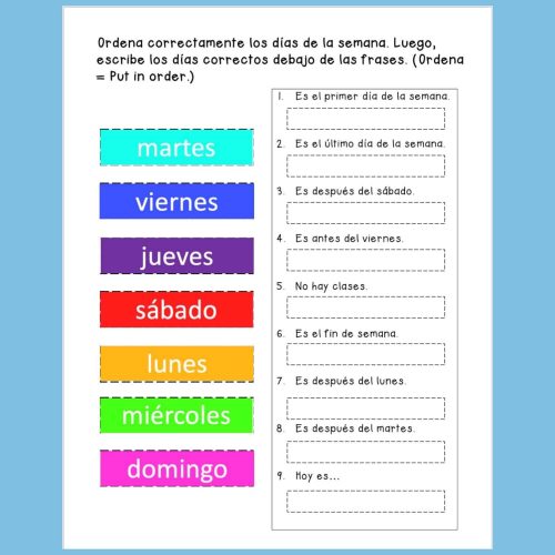 Spanish Days and Months Los días y meses Digital Activities - Best ...