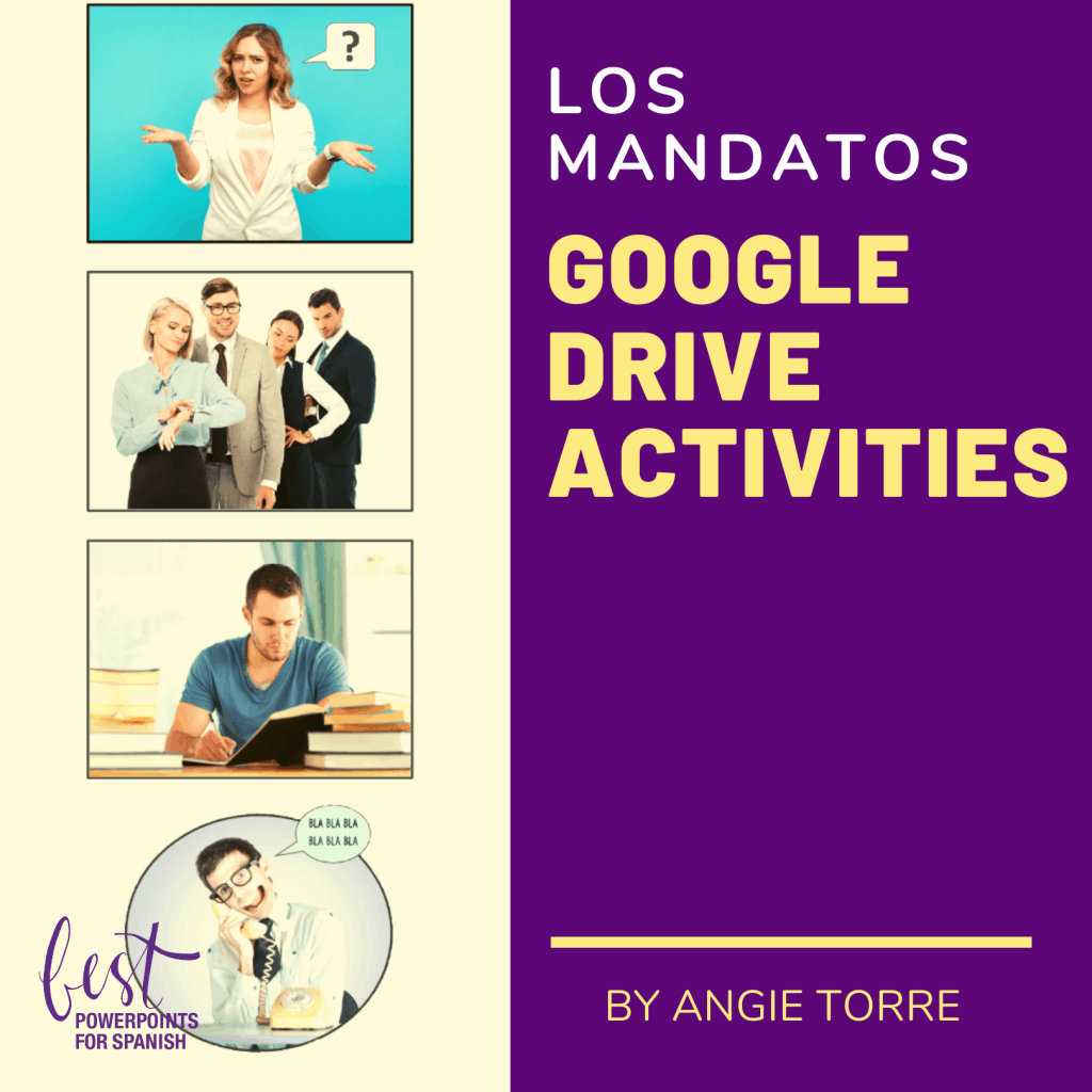 Spanish Commands Los mandatos Google Drive Activities - Best ...