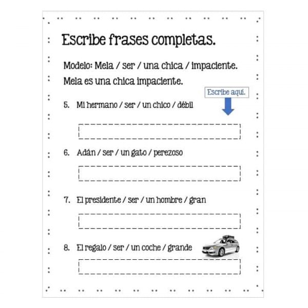 Spanish Position of Adjectives Google Drive Activities - Best ...