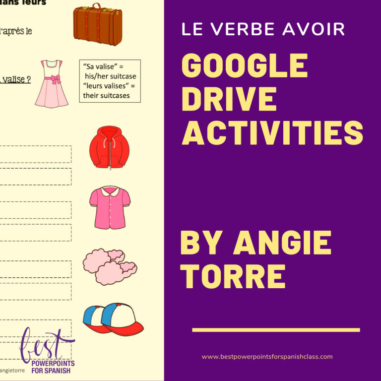 French Avoir and Être Google Drive Activities - Best PowerPoints for ...