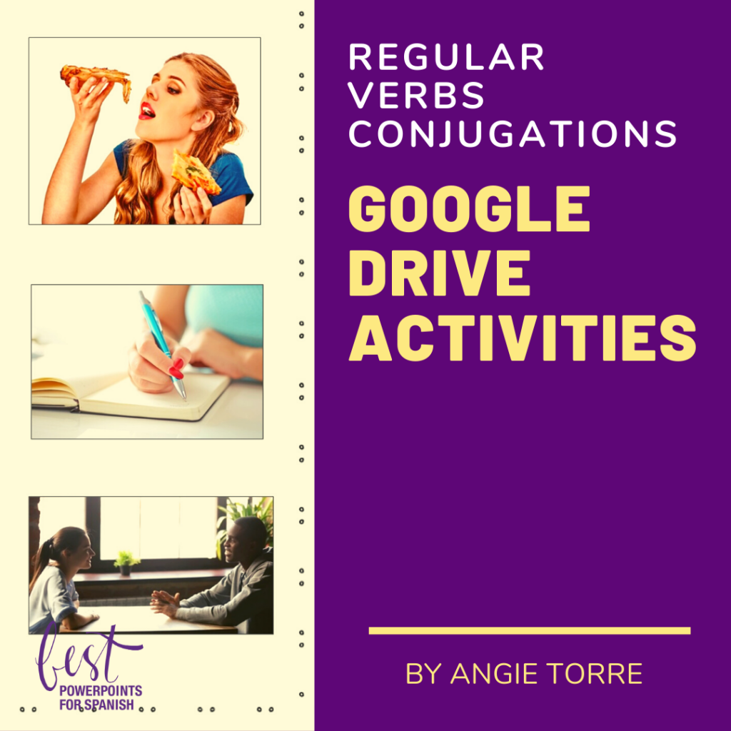 Spanish Present Tense Regular Verb Conjugations Digital Activities ...