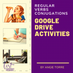 Spanish Present Tense Regular Verb Conjugations Digital Activities ...