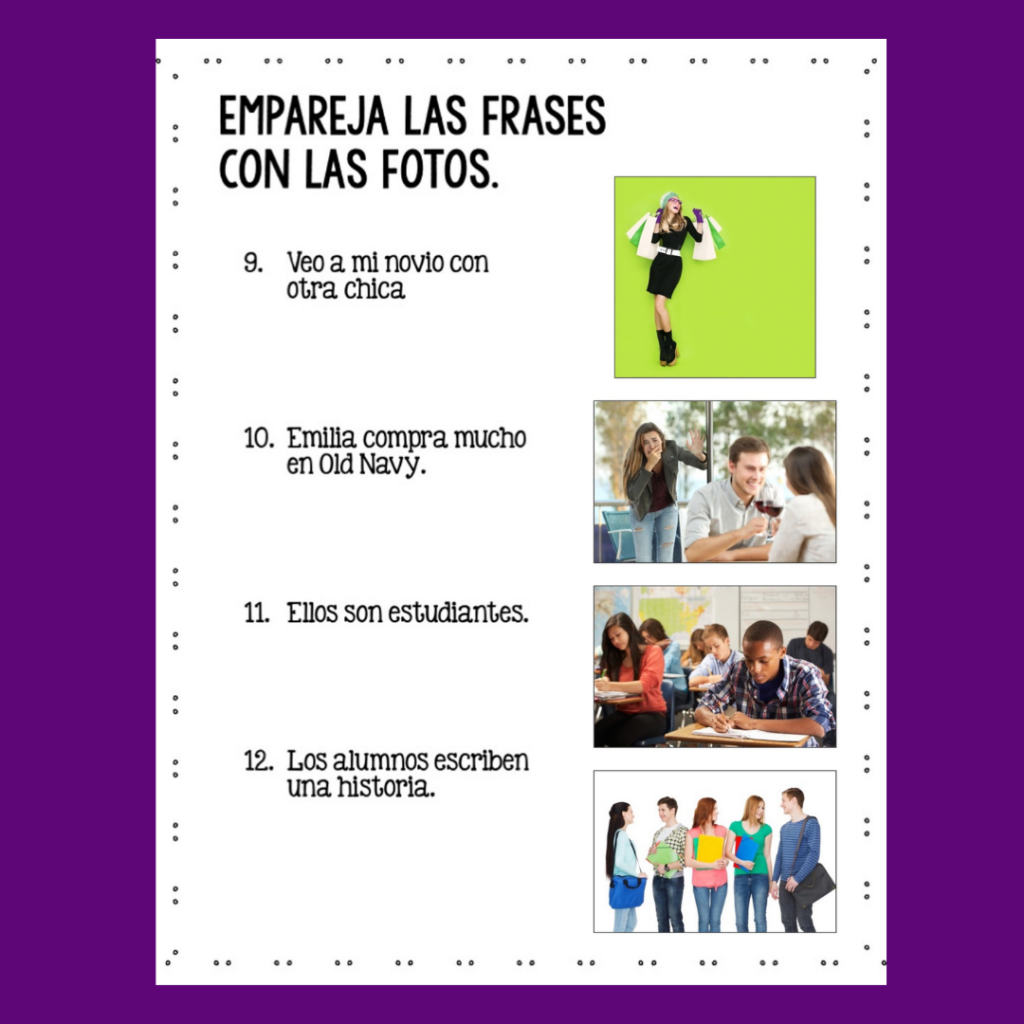 Spanish Present Tense Regular Verb Conjugations Digital Activities ...