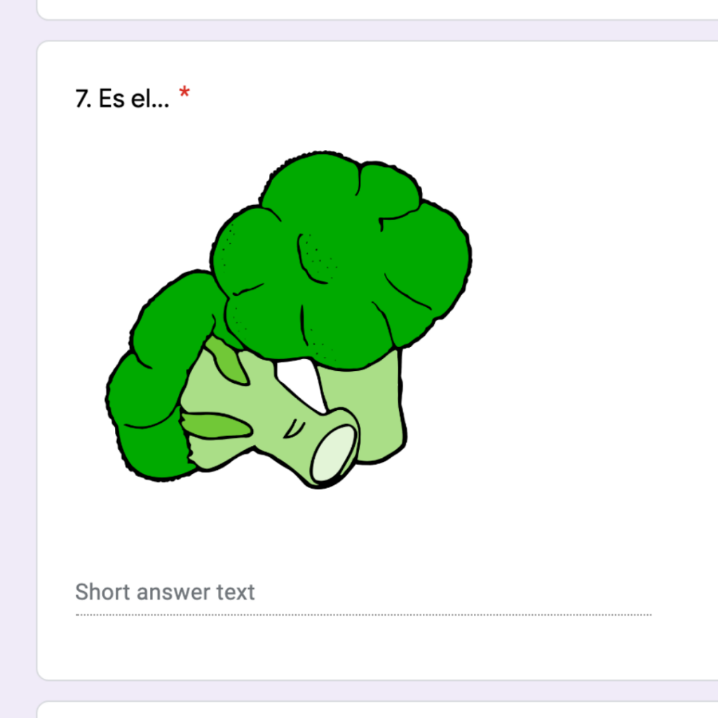 Spanish Food La comida Google Forms Activity or Assessment - Best ...