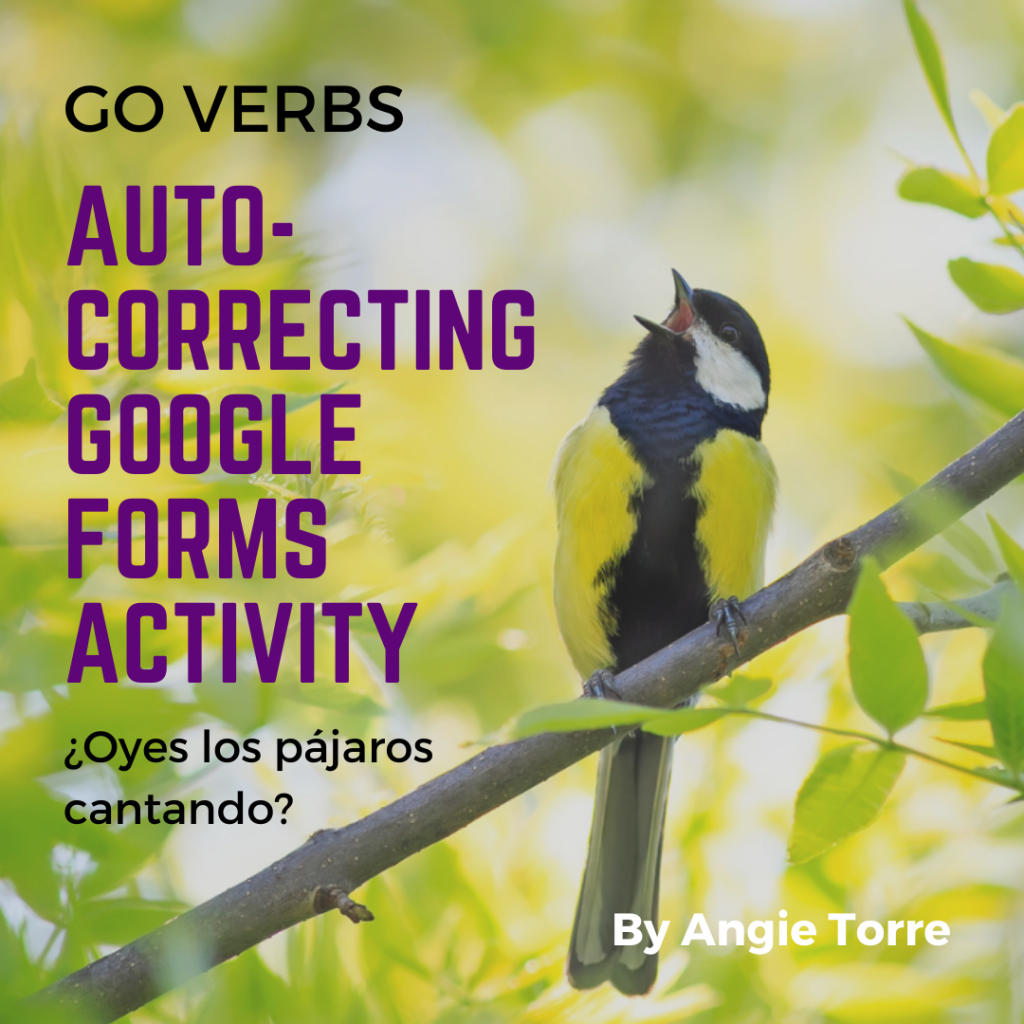 Spanish GO Verbs Google Forms Activity or Assessment - Best PowerPoints ...