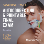 Spanish Two Final Exam Autocorrecting Google Forms and Printable - Best ...