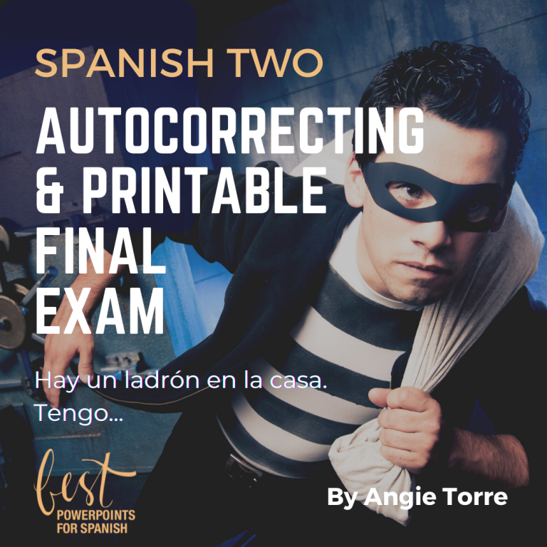 Spanish Two Final Exam Autocorrecting Google Forms and Printable - Best ...