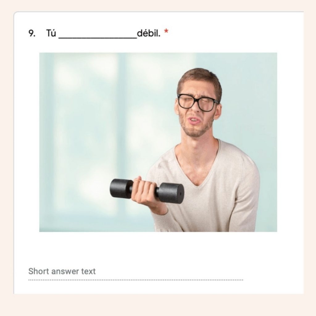 Spanish Verb Ser Present Tense No Prep Google Forms Activity or ...