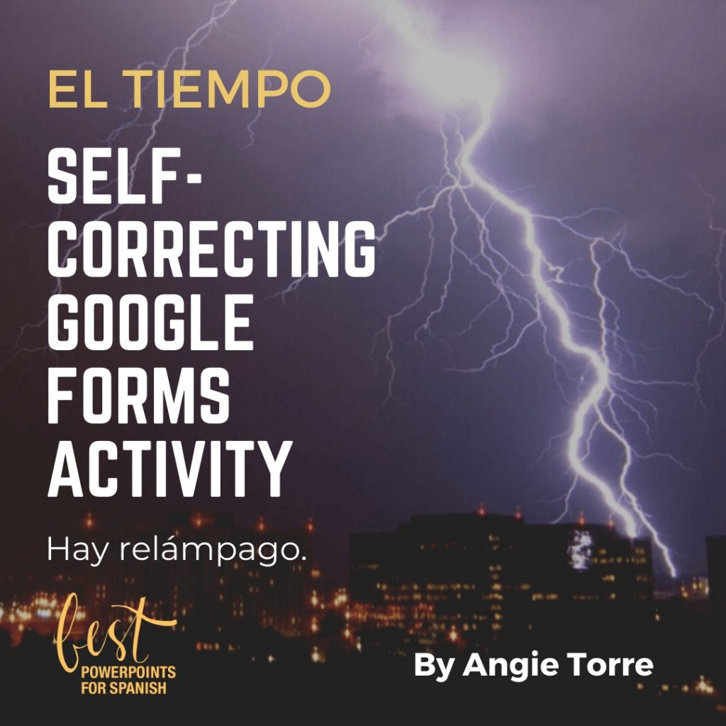 El tiempo Spanish Weather and Seasons Google Forms Activity or ...