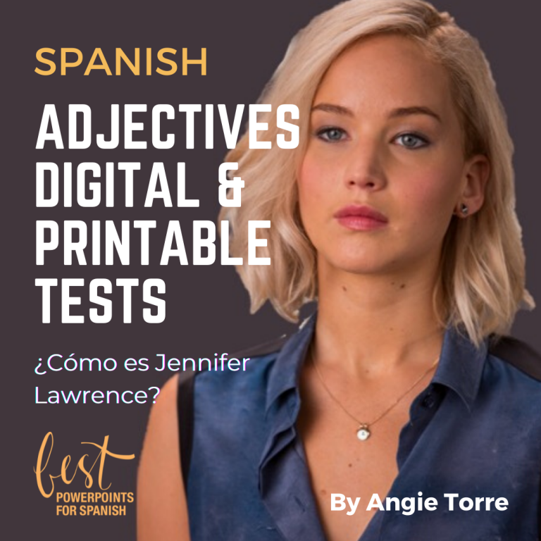 Los adjetivos Spanish Descriptive Adjectives Digital and Printable ...