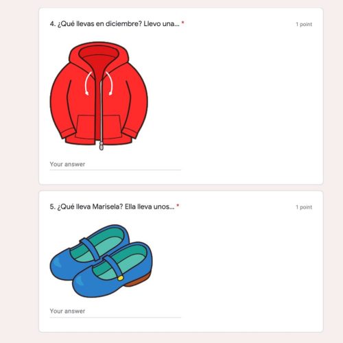 La ropa Spanish Clothing Digital and Printable Tests - Best PowerPoints ...