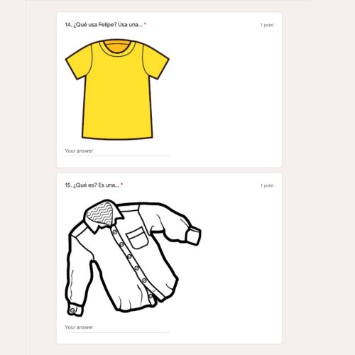 La ropa Spanish Clothing Digital and Printable Tests - Best PowerPoints ...