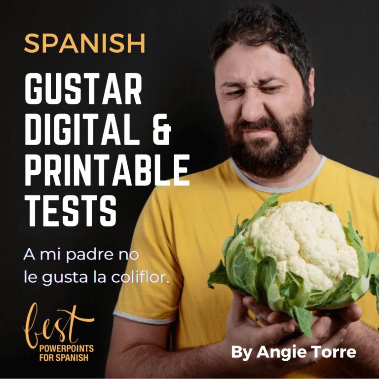 Spanish Gustar Verbs Digital & Printable Tests and Activities - Best ...