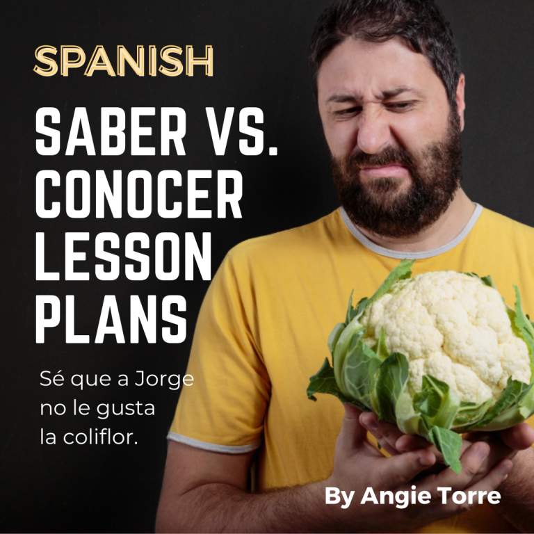 Saber vs. Conocer Spanish Lesson Plans and Curriculum with Digital ...