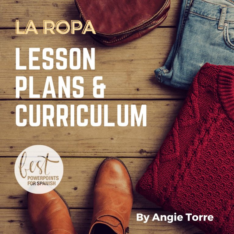 Spanish Clothing and Colors La ropa y los colores Lessons Plans and ...