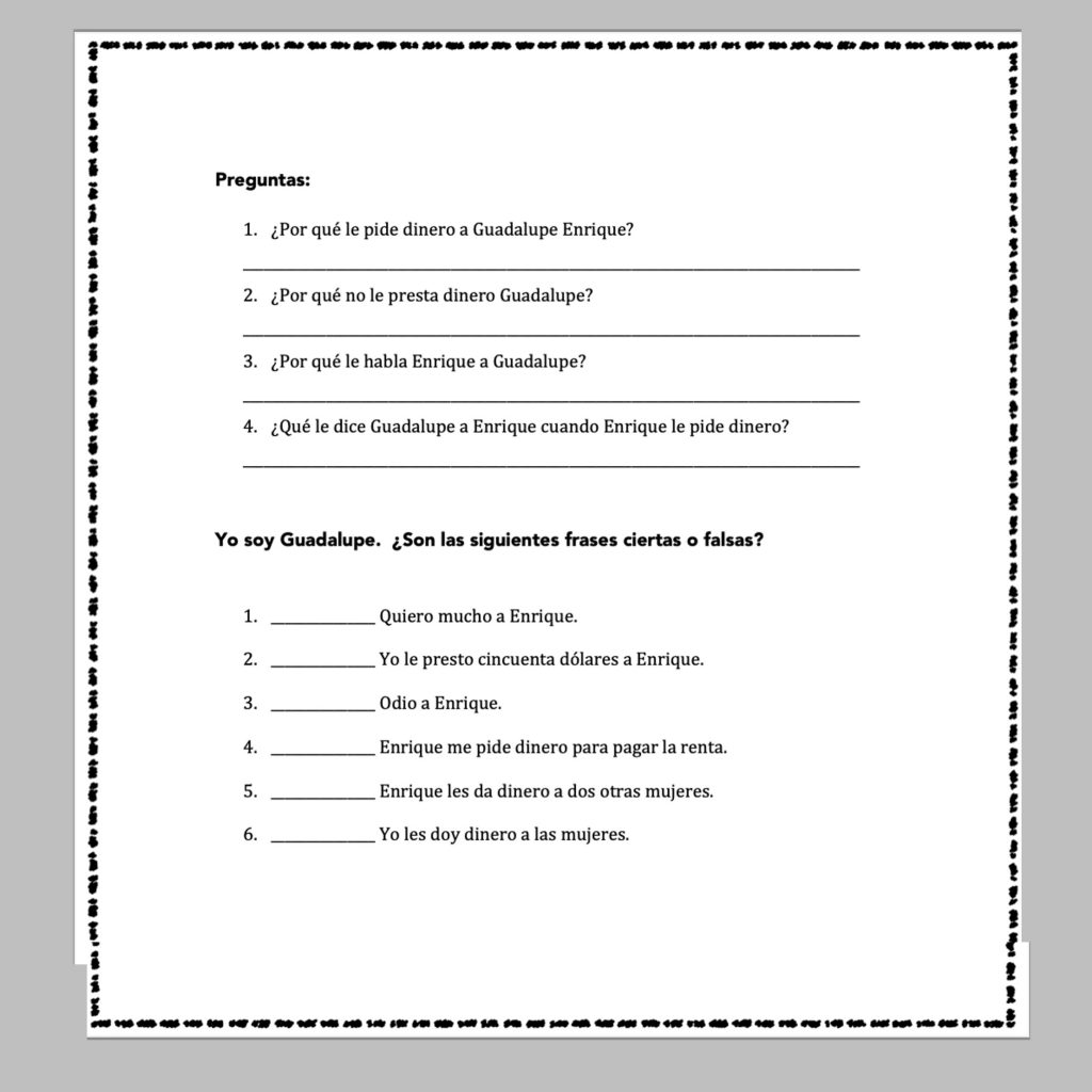 Spanish Direct and Indirect Object pronouns Me Te Nos TPRS Story - Best ...