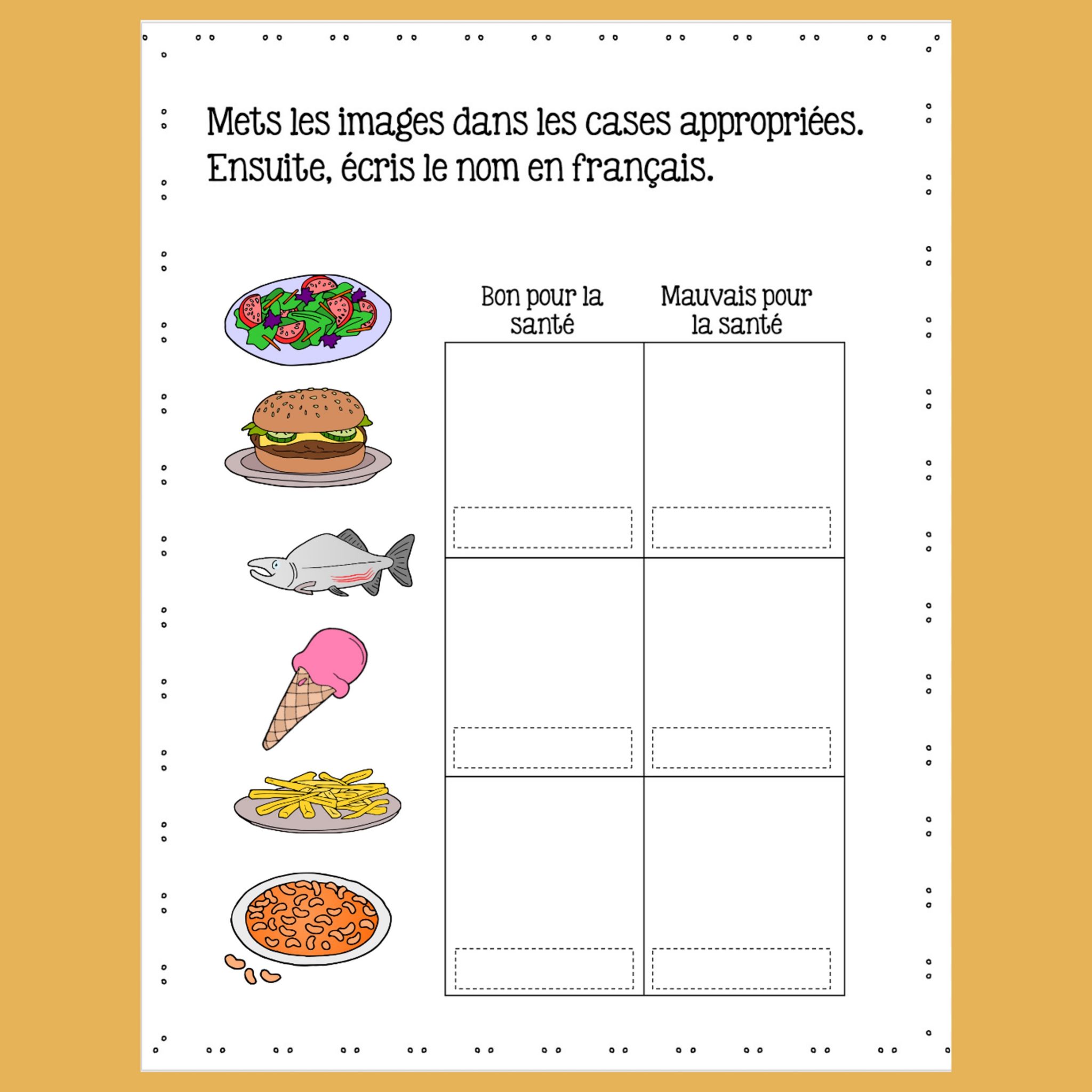 La Nourriture Google Drive Activities French Food Vocabulary - Best ...
