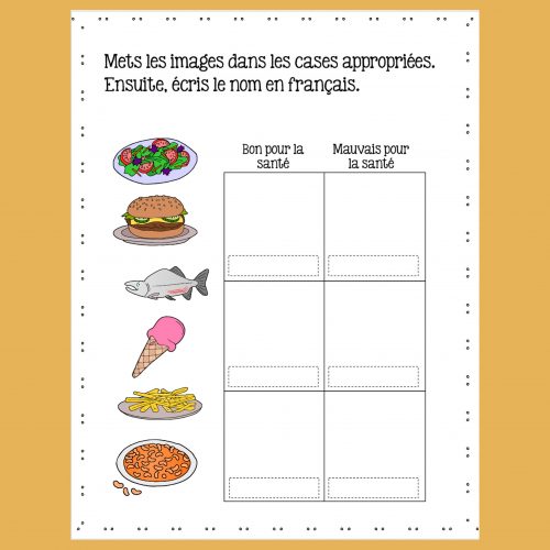 La Nourriture Google Drive Activities French Food Vocabulary - Best ...