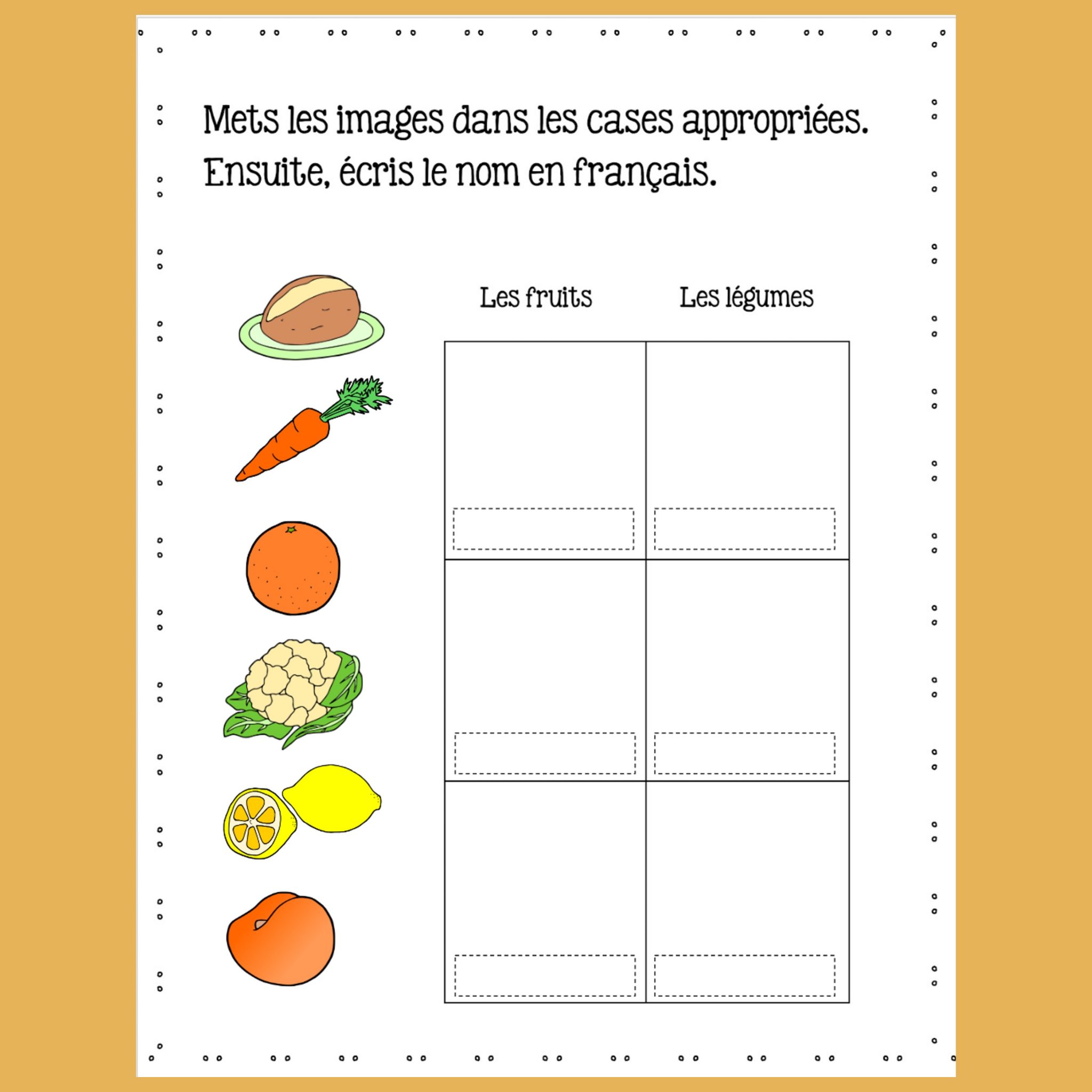 La Nourriture Google Drive Activities French Food Vocabulary - Best ...
