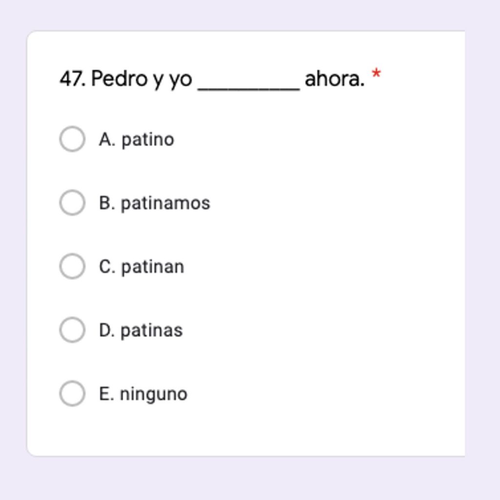 Spanish One Midterm Exam Autocorrecting Google Forms and Printable ...