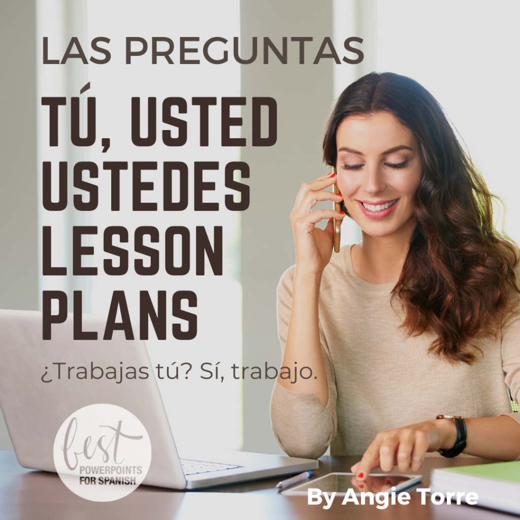 Spanish Subject Pronouns Tú Usted Ustedes Questions Lesson Plans and ...