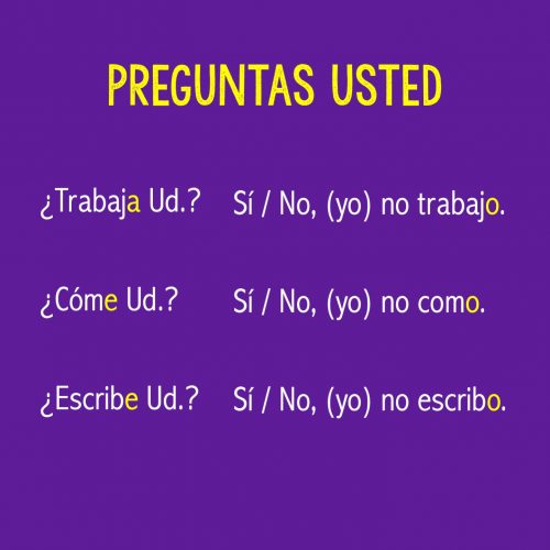 Spanish Subject Pronouns Tú Usted Ustedes Questions Lesson Plans and ...